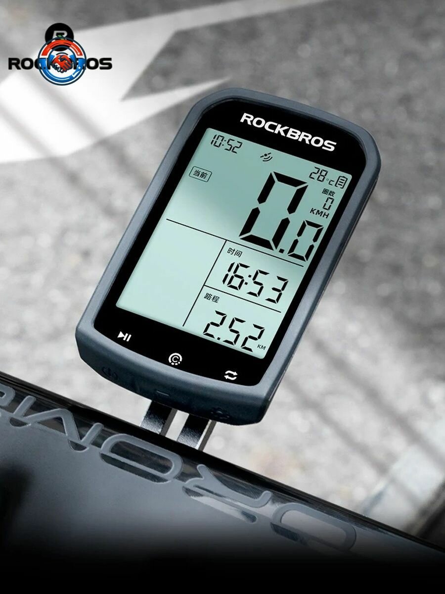 Беспроводной велокомпьютер ROCKBROS с GPS, спидометр и одометр, поддержка датчиков пульса и каденции, подсветка, защита от влаги, велосипедный компьютер для горного и дорожного велосипеда