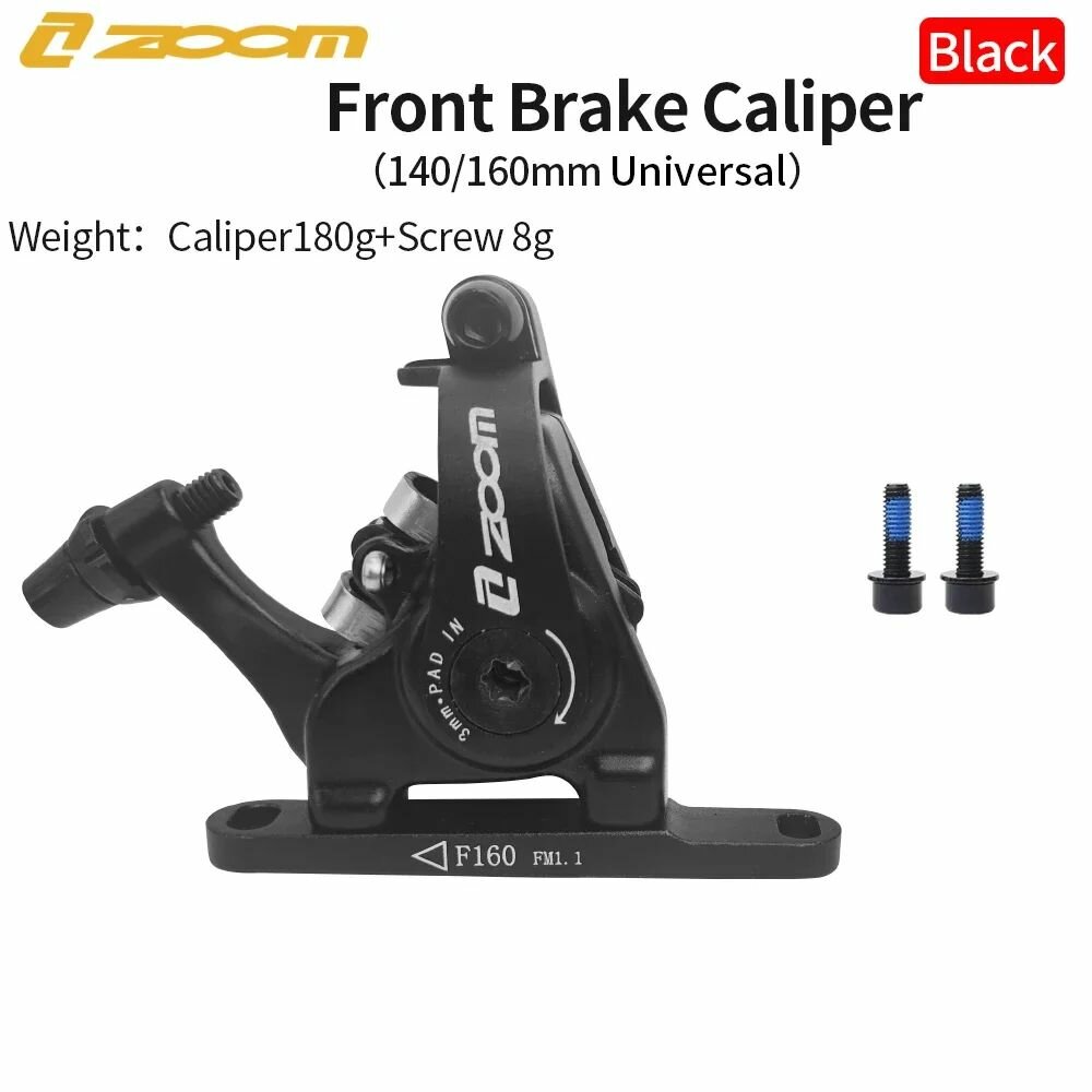 ZOOM DB700 Дорожный гравийный велосипедный дисковый тормоз Механический суппорт с плоским креплением Двухпоршневой двусторонний привод MD-C550 140/160 мм