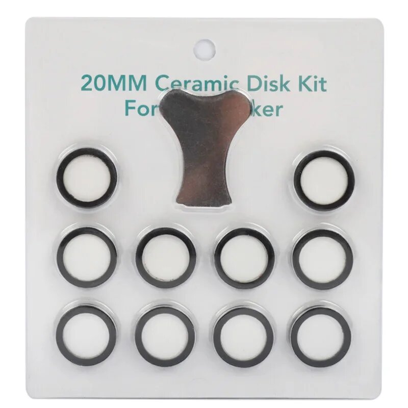 20 мм ультразвуковой керамический дисковый распылитель, аксессуары для увлажнителя, сменные комплекты керамических дисков для машины для изготовления тумана, 10pcs with key