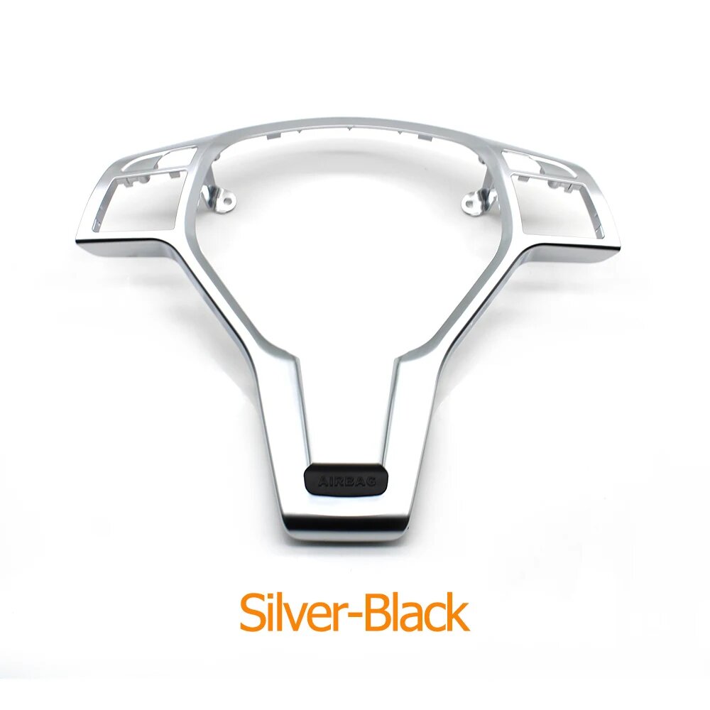 Хромированная панель на руль автомобиля, Накладка для Mercedes Benz AMG A, B, C, E, GLK, GLA, CLA, CLS, Class W176, W246, W204, W212, W156, W117, Chrome-Black, 0994640013