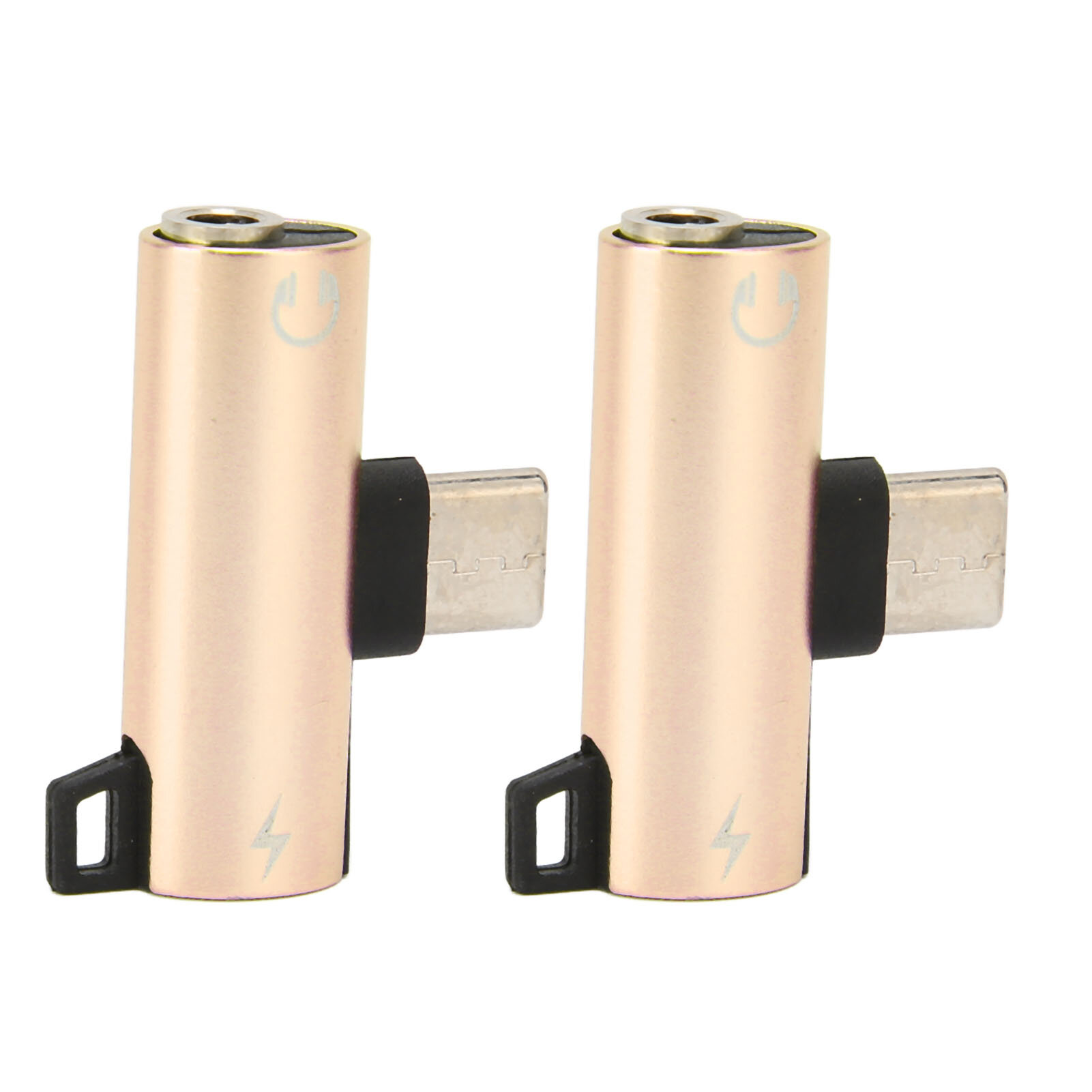 2PCS USB C до 3,5 мм аудио -адаптер 2 в 1 тип C 3,5 мм прослушивания при зарядке ABS USB C в Audio Jack Gold