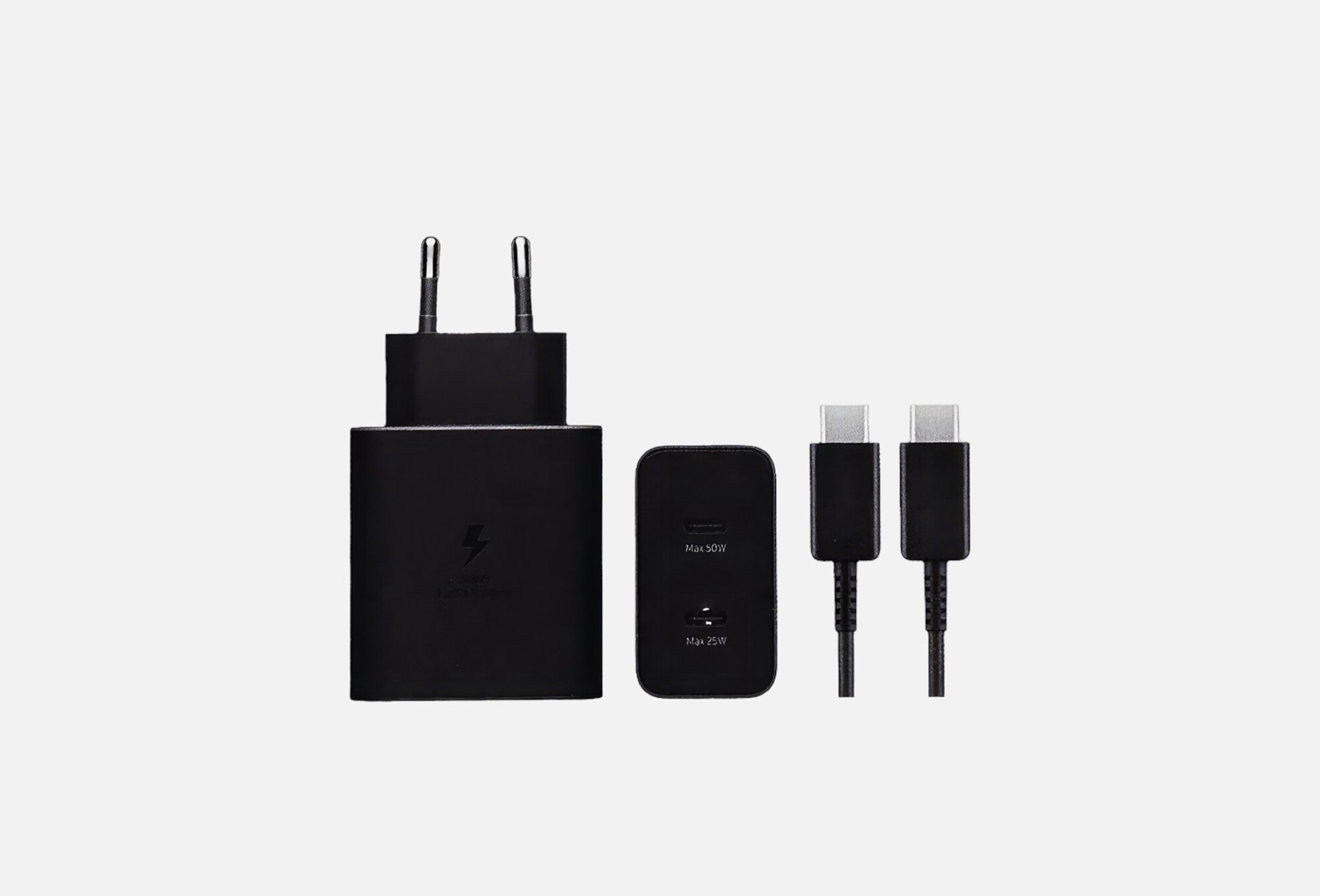 Сетевое зарядное устройство SAMSUNG 50W Duo Type-C Black + cable