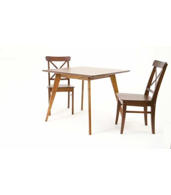 Стол Сканди М 90 орех со стульями Ингольф орех