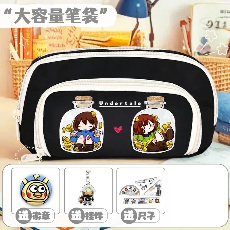 Детский аниме пенал Undertale Sans Black4