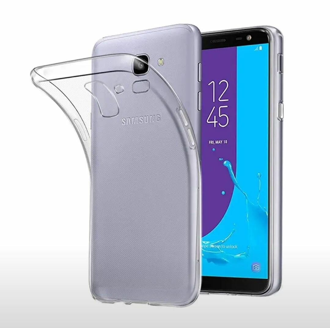 Чехол на Samsung j6 2018 прозрачный , накладка для самсунг галакси ж6 2018 clear case