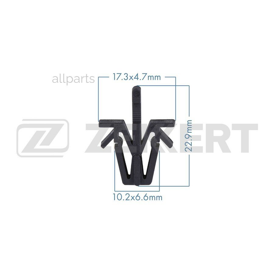 ZEKKERT BE-3849 Клипса крепёжная Toyota (миним. кол-во заказа 10 шт)