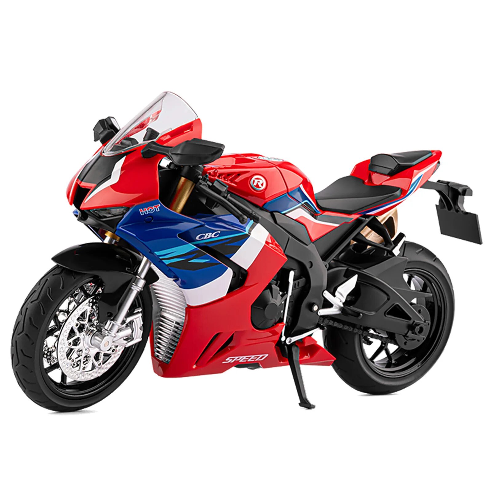 Honda CBR 1000RR-R Fire Blade металлическая модель мотоцикла 1:9 Красный, Red foam box