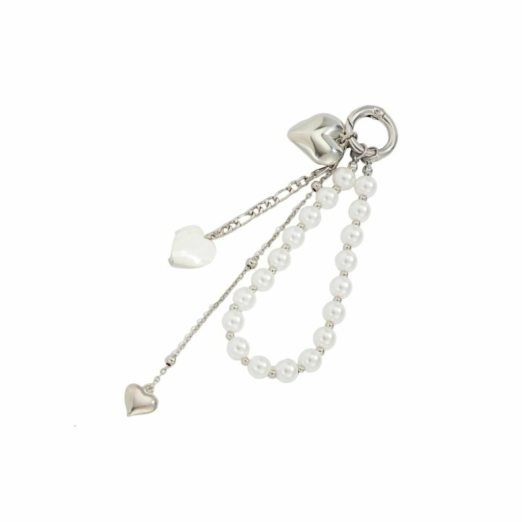 Декор для сумок и рюкзаков, Креативная, простая и универсальная подвеска-цепочка с кисточкой из искусственного жемчуга-01 белый K 0067