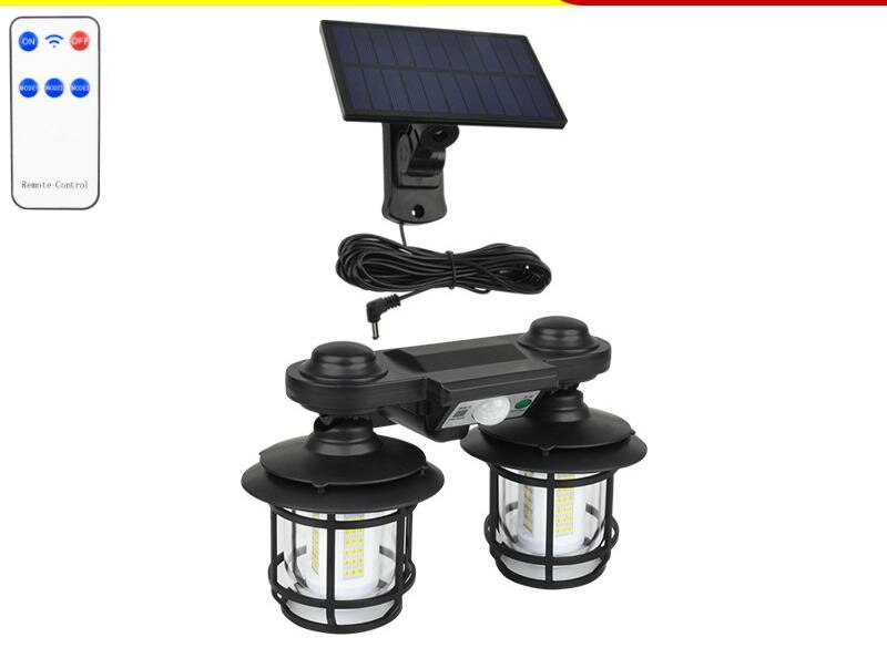 Светильник садовый "Солнечная батарея", с датчиком движения, LED, IP65, черный