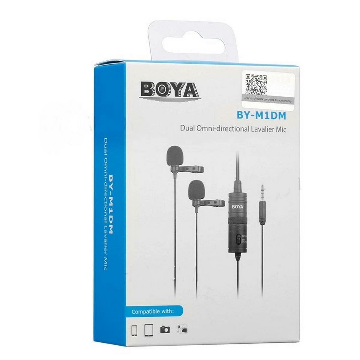Оригинал - BOYA BY-M1DM двойной петличный микрофон для камеры DSLR Andriod Iphone Mobile