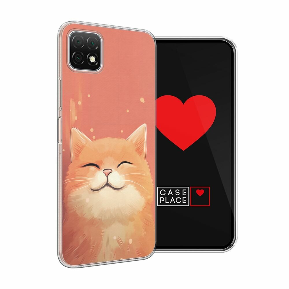 Чехол на Wiko T3 / Вико Т3 с принтом "Довольный рыжий котик" — фото 1