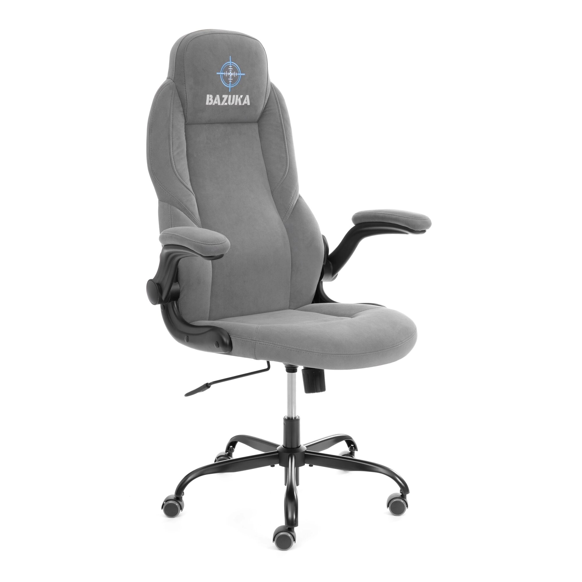 Кресло TetChair BAZUKA metalBL велюр, серый, 29 Размеры: Высота 350мм Глубина 790мм Ширина 640мм