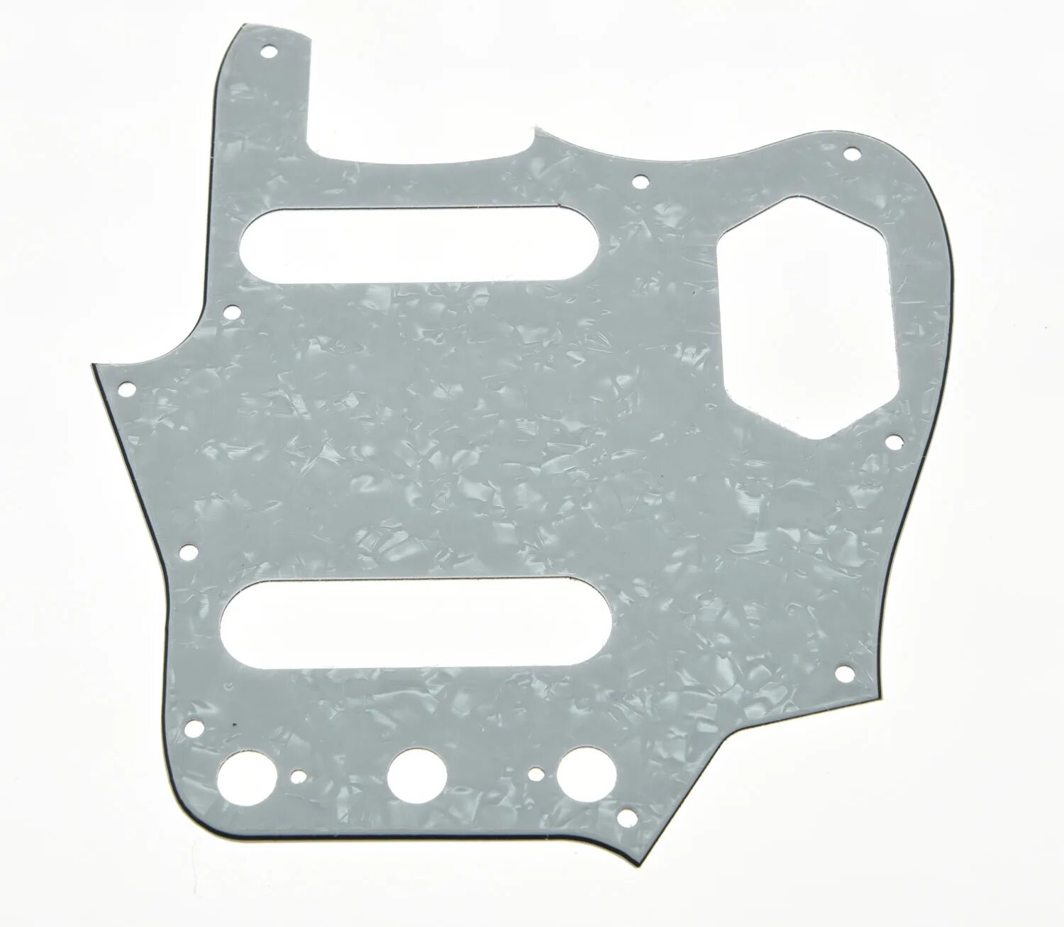 KAISH Белый 3-слойный винтажный pickguard для гитары Jaguar, Серый