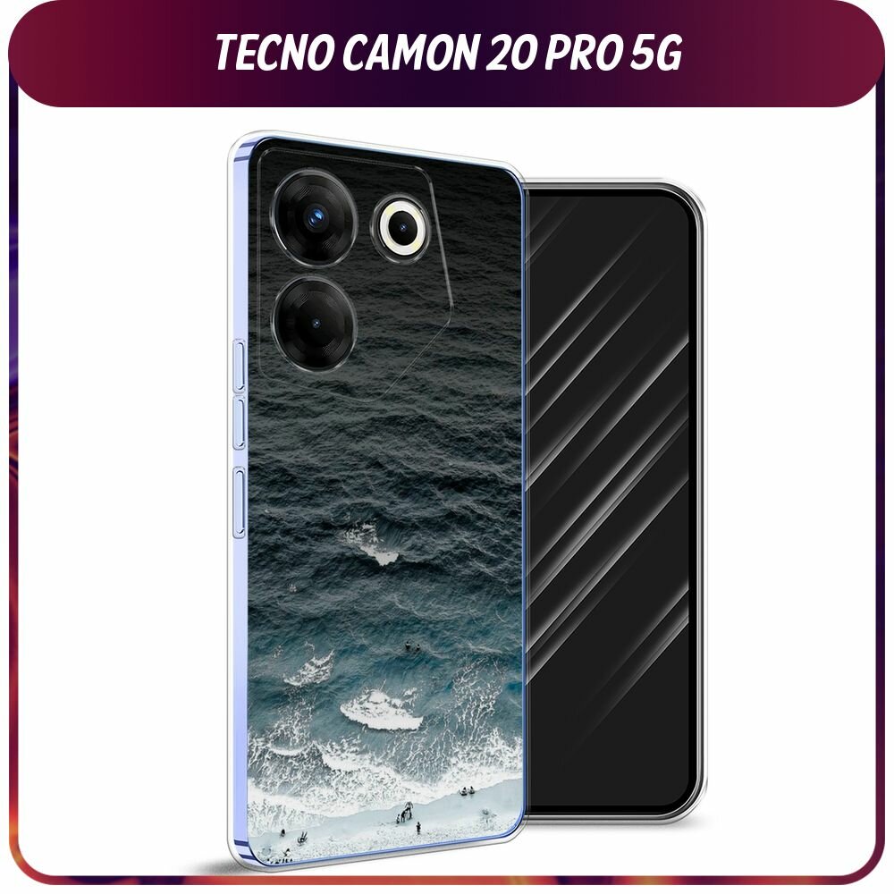 Чехол на Tecno Camon 20 Pro 5G / Текно Камон 20 Про 5G с принтом Волны на море