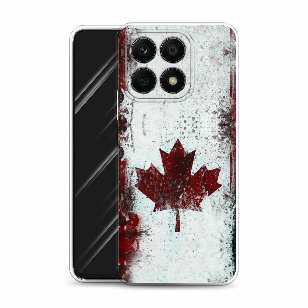 Силиконовый чехол на Honor X8A / Хонор X8A с принтом "Канада" — фото 1