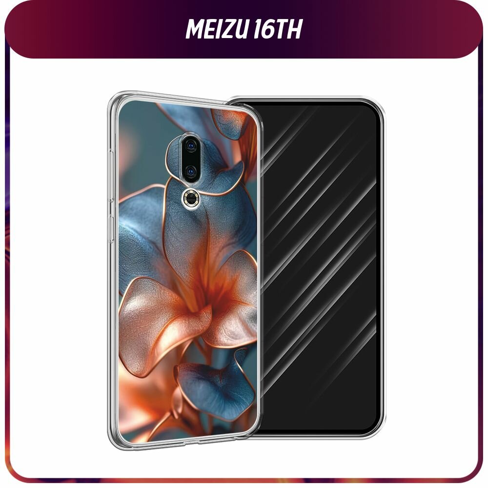 Чехол на Meizu 16th / Мейзу 16th с принтом "Жемчужные цветы"