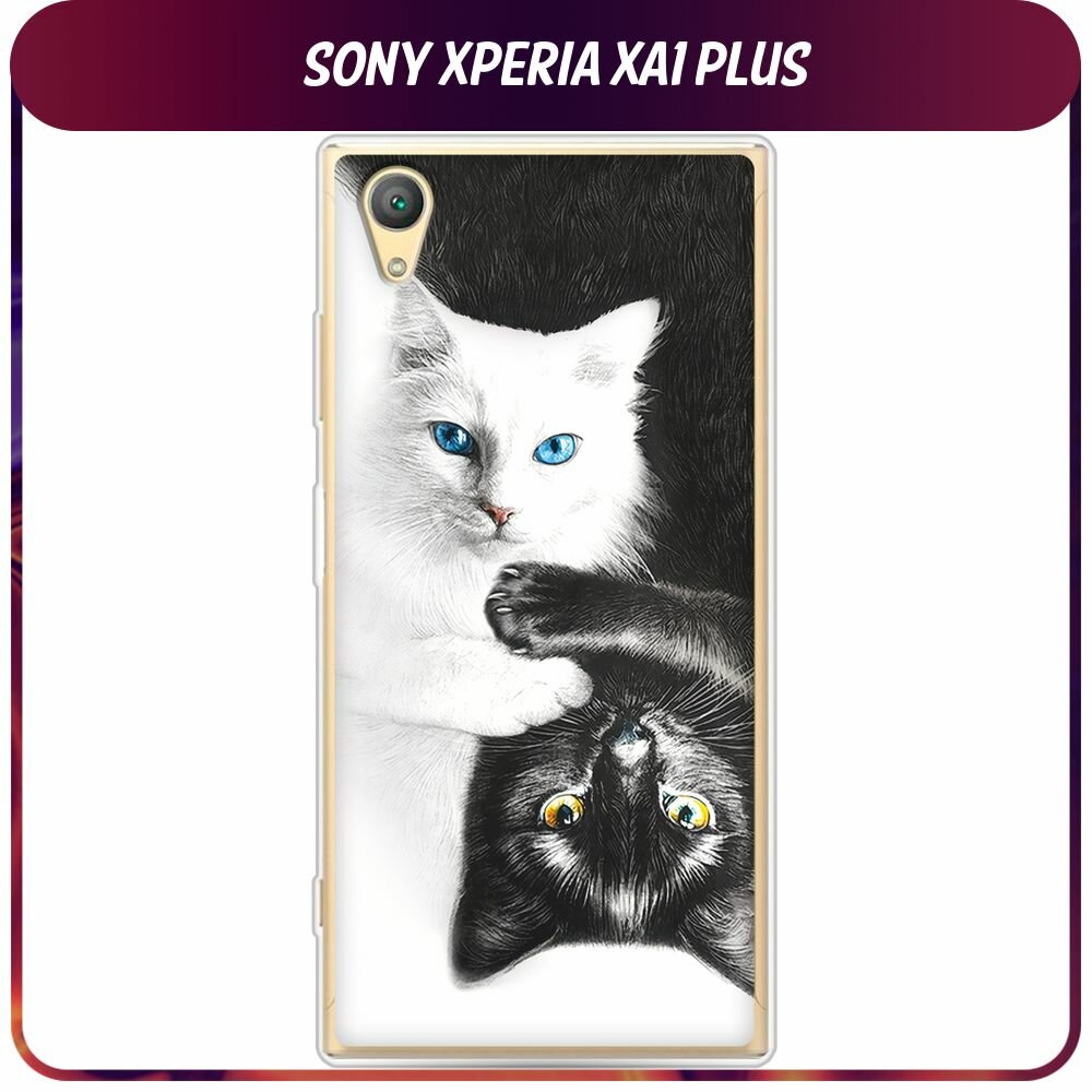 Чехол на Sony Xperia XA1 plus / Сони Икспериа ХА 1 Плюс с принтом "Коты Инь-Янь"