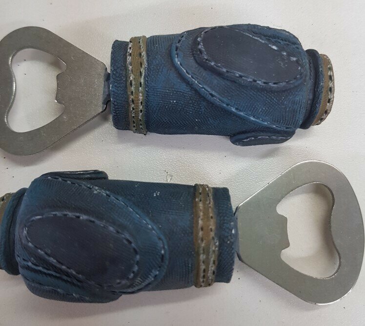 !09 Набор из 2-х штук - Ключ для открывания бутылок, 10*4,4*3,4 см. цвет синий