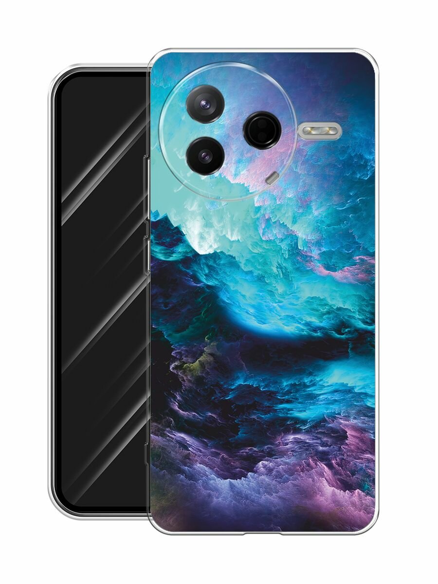 Чехол на Poco F7 Pro / Поко F7 Про с принтом "Бирюзовое небо" — фото 1