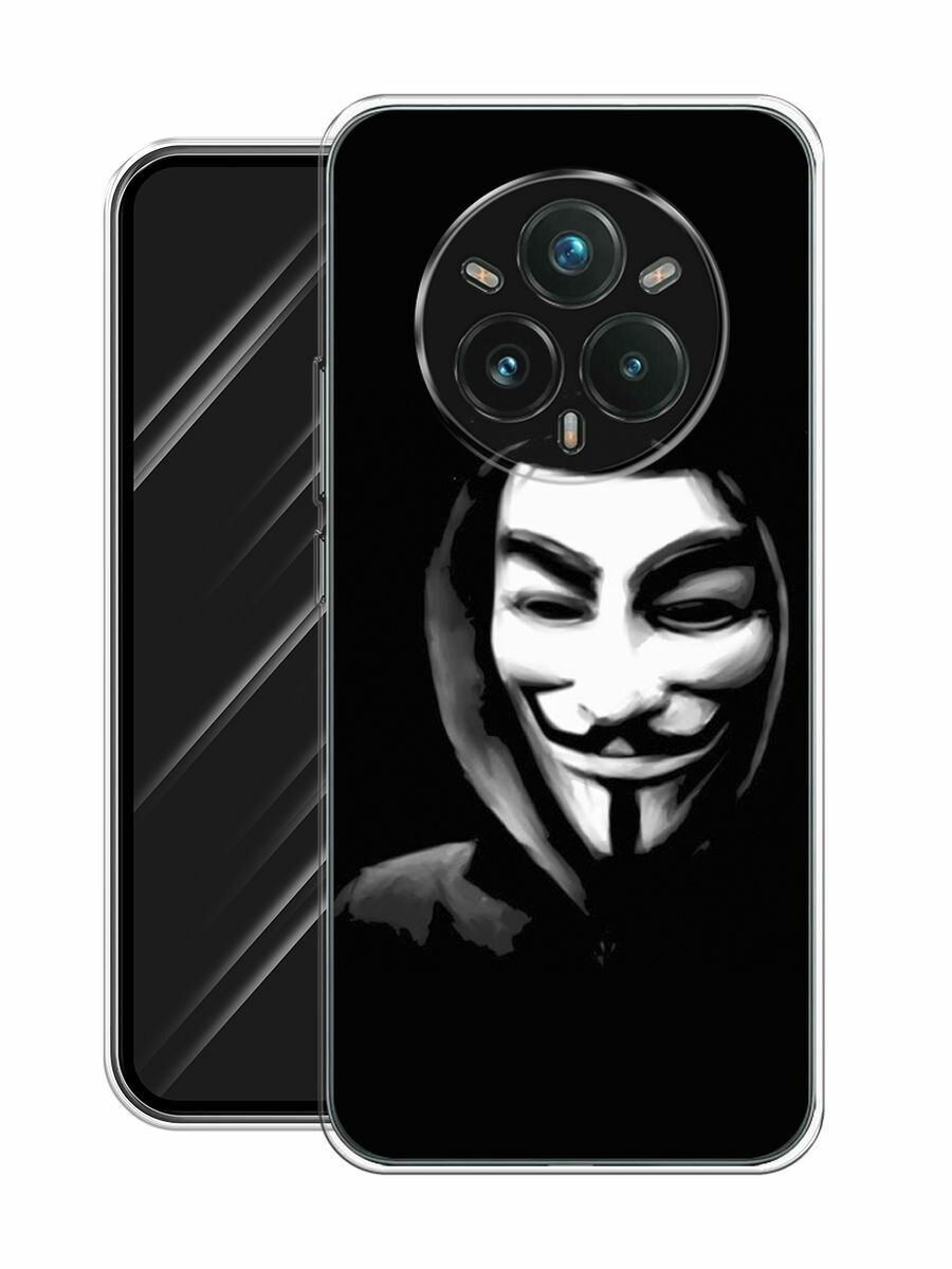 Силиконовый чехол на Realme 14 Pro / Реалми 14 Про с принтом "Анонимус" — фото 1