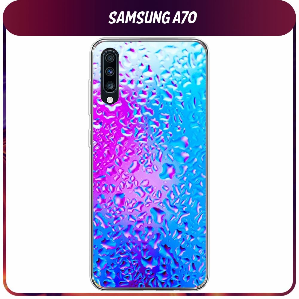 Чехол на Samsung Galaxy A70 / Самсунг Галакси А70 с принтом "Капли на стекле"