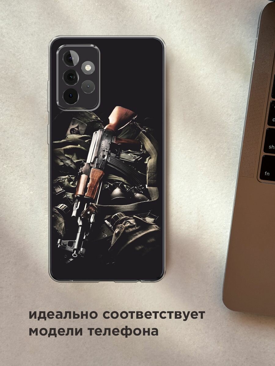 Чехол на Samsung Galaxy A72 / Самсунг Галакси А72 с принтом "Автомат" — фото 1