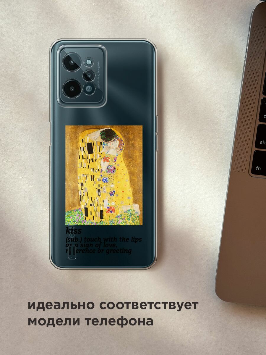 Чехол на Realme C31 / Реалми C31 с принтом "The kiss", прозрачный — фото 1