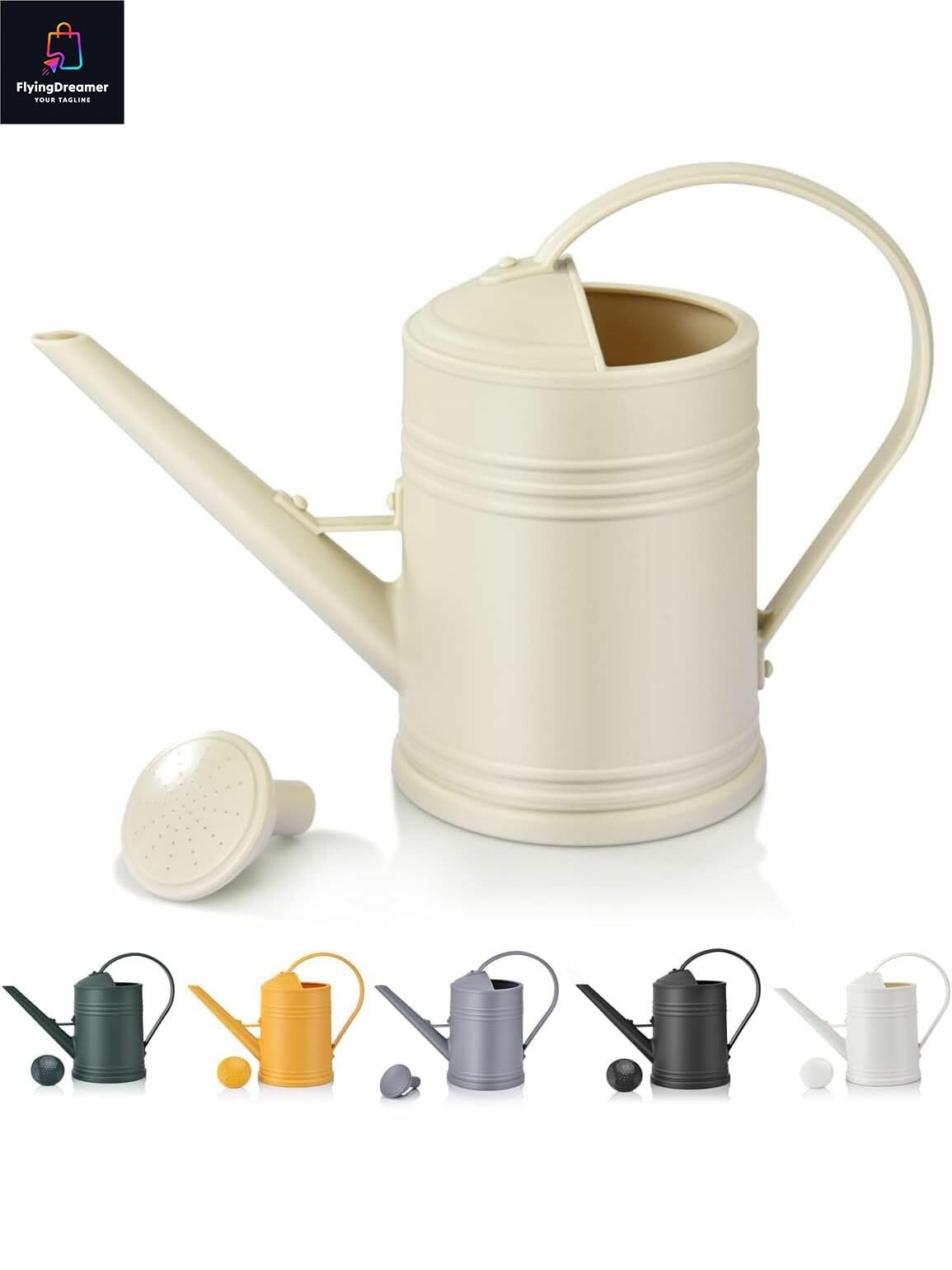 Лейка для полива цветов и растений, 2 литра, бежевая