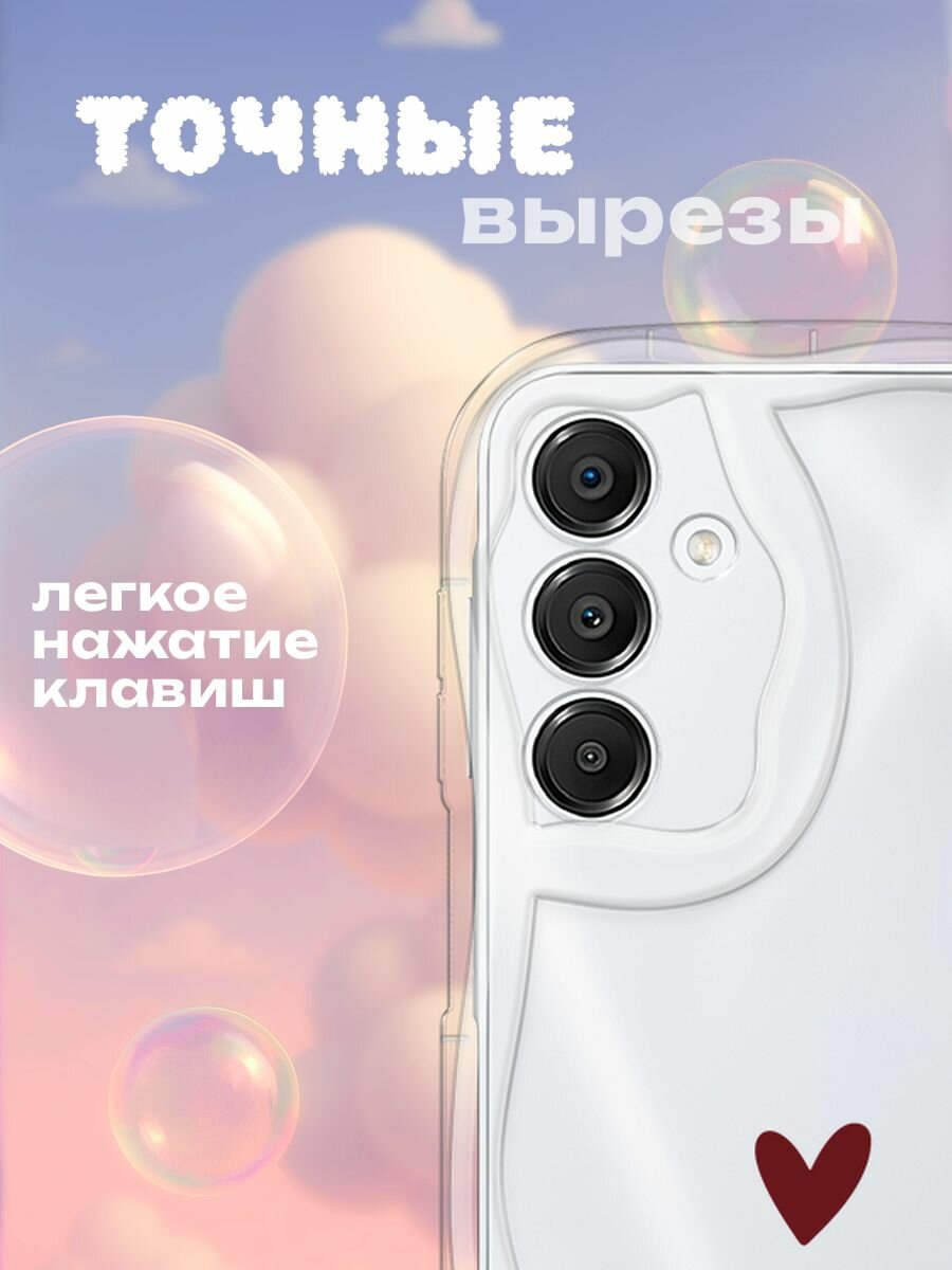 Чехол на Samsung Galaxy A16 / Самсунг А16 с принтом "Маленькое красное сердечко" — фото 1