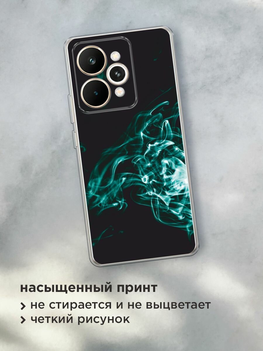 Силиконовый чехол на Realme 15 Pro / Реалми 15 Про с принтом Дым — фото 1