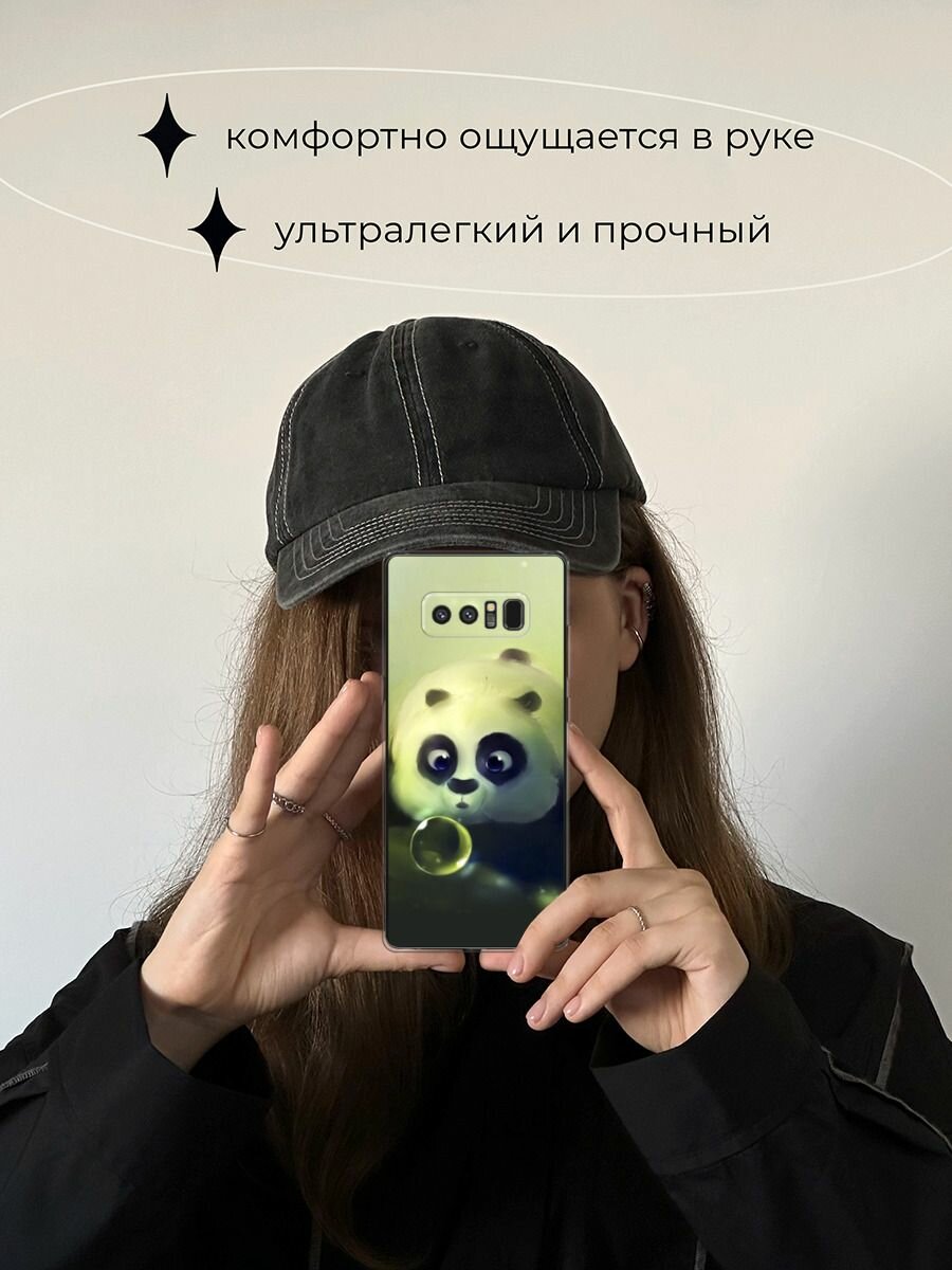 Чехол на Samsung Galaxy Note 8 / Самсунг Галакси Нот 8 с принтом "Малыш панды" — фото 1