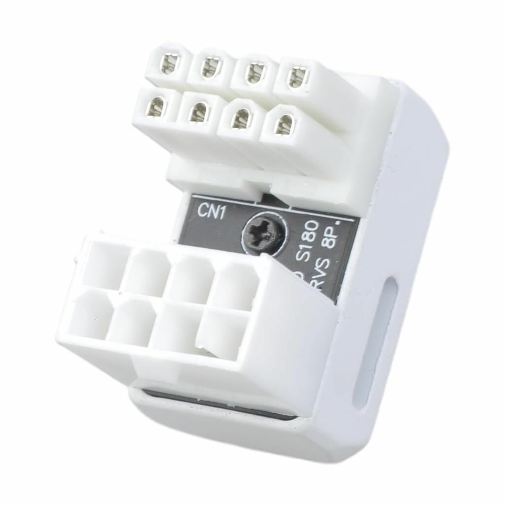 Алюминиевый адаптер питания 8Pin с углом поворота 180 градусов для графической карты, Белый - Обратный ход