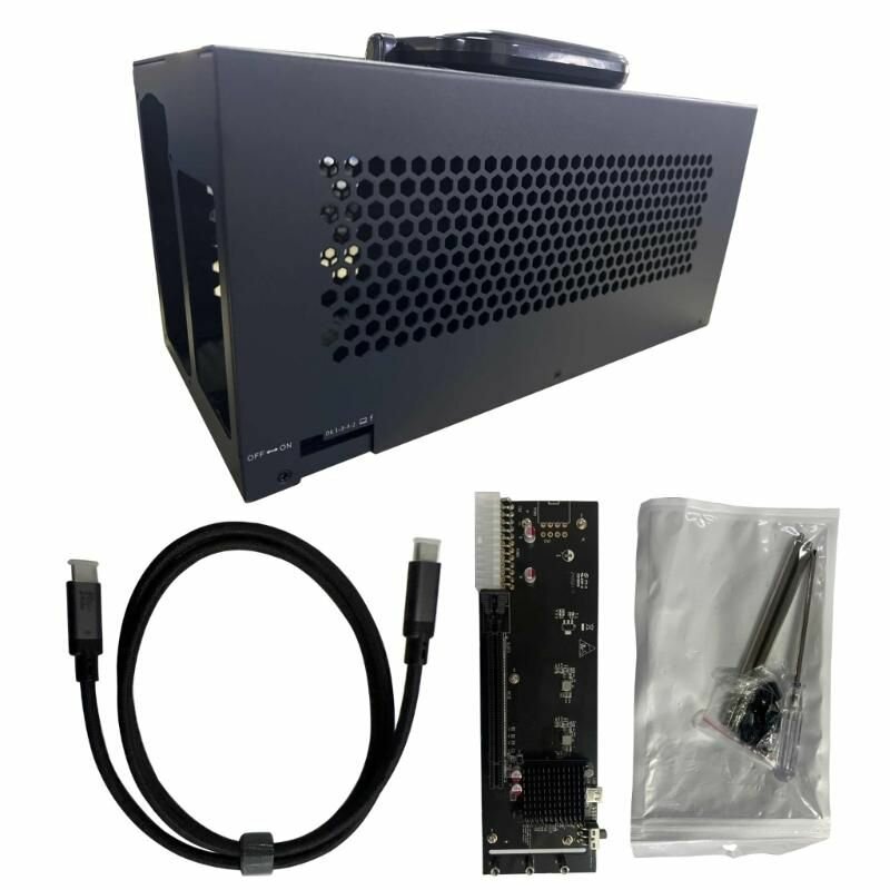 Внешний корпус для GPU PCIe с поддержкой зарядки 40Gbps и металлическим корпусом для игр и видеомонтажа
