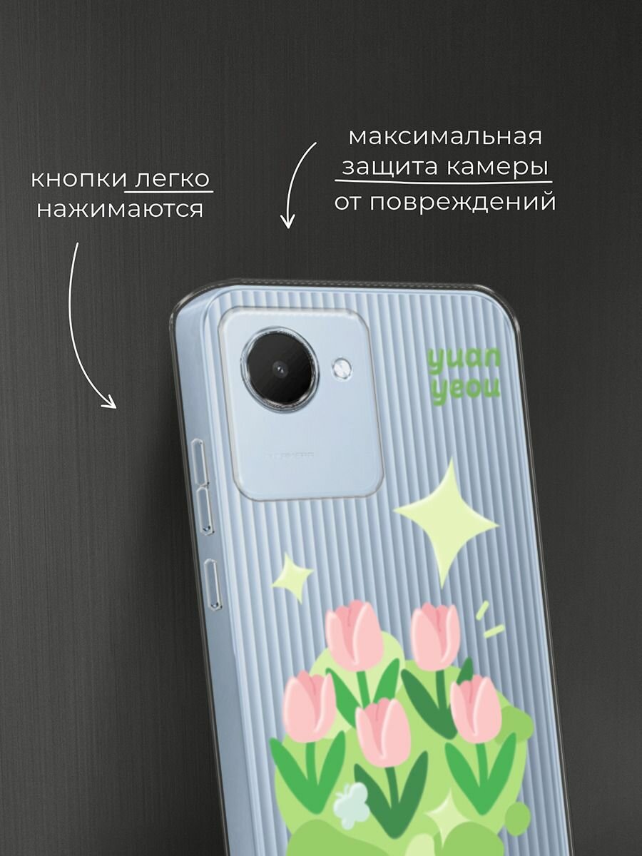 Чехол на Realme C30 / Реалми C30 с принтом "Protect nature" — фото 1