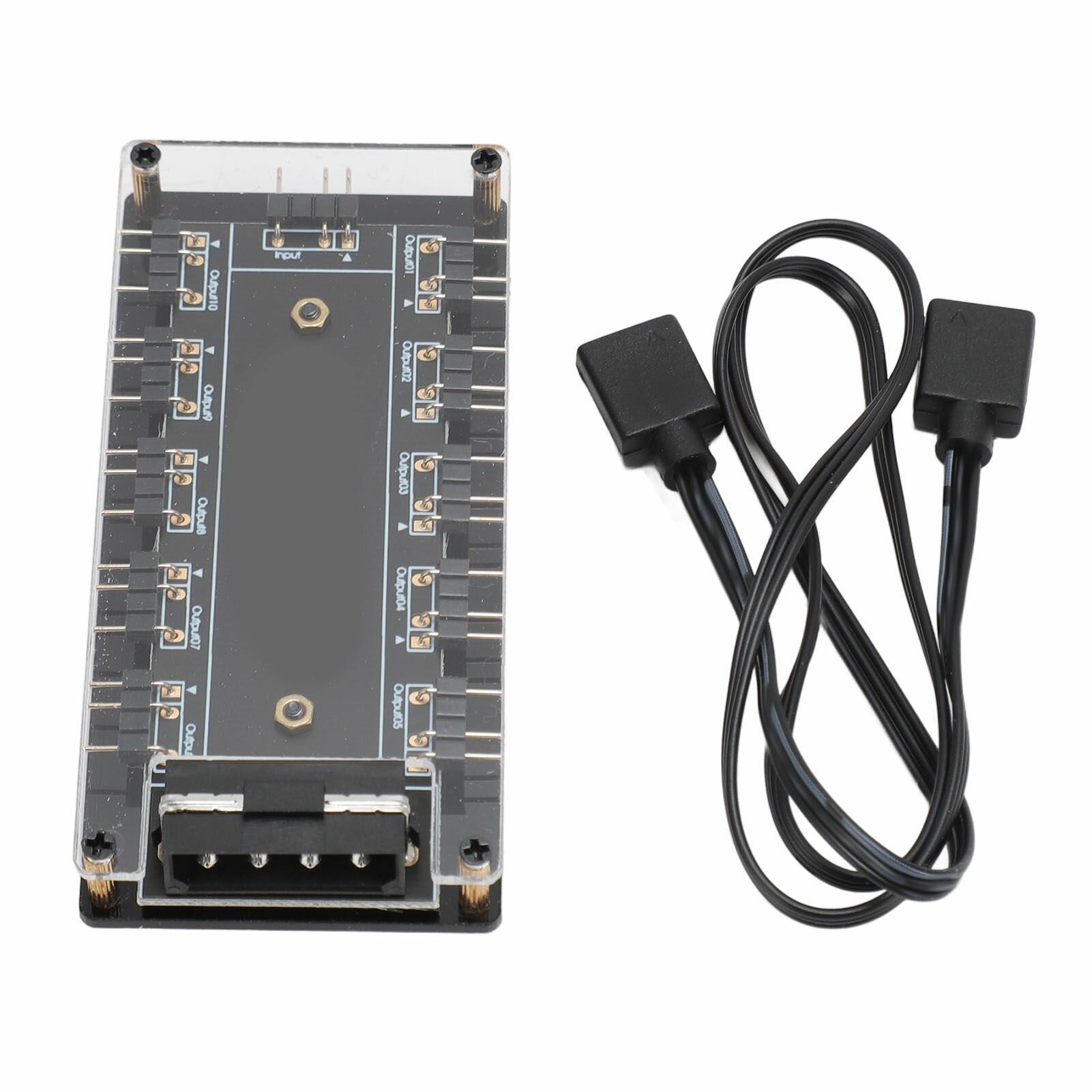 5V 3-pin ARGB хаб-разветвитель в акриловом корпусе