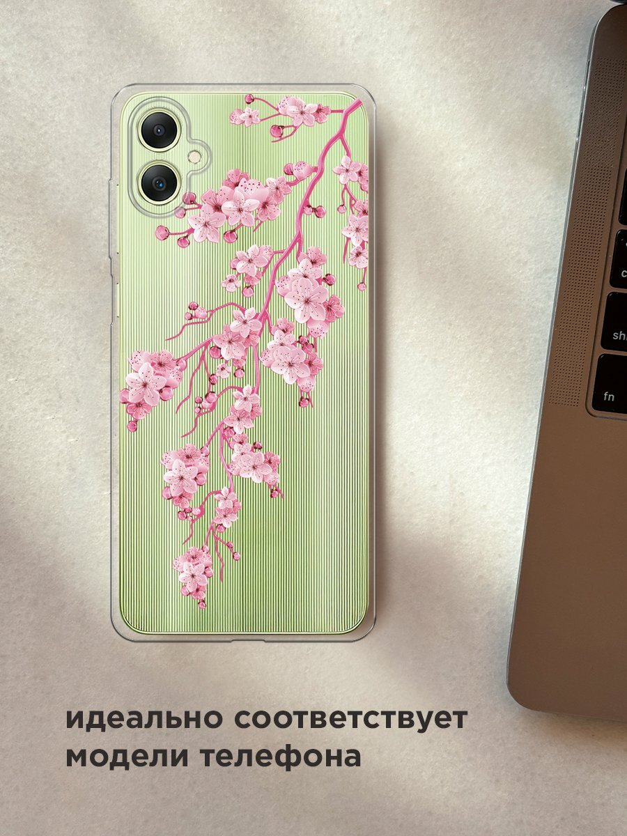 Чехол на Samsung Galaxy A06 / Самсунг Галакси А06 с принтом "Ветка сакуры 2" — фото 1