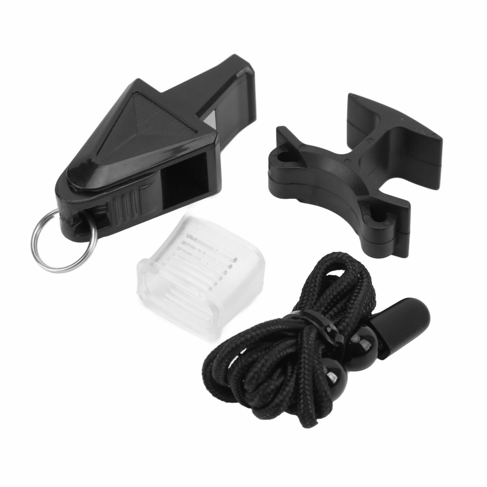 Свисток прозрачный, четкий звук, пластиковый спортивный свисток со шнурком для тренировок, соревнований по выживанию в тренажерном зале