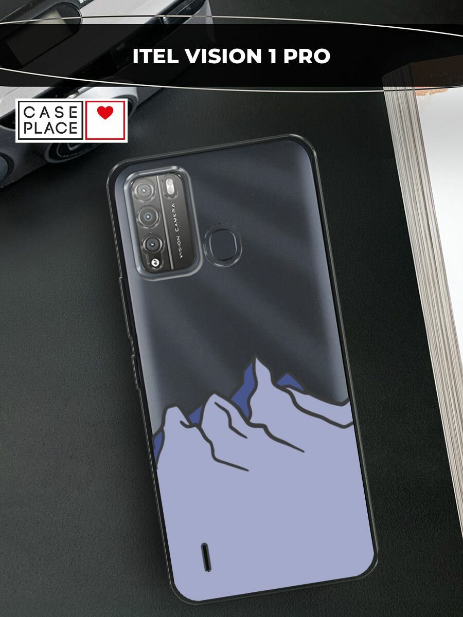 Чехол на Itel Vision 1 Pro / Ител Визион 1 Про с принтом "Гора", прозрачный