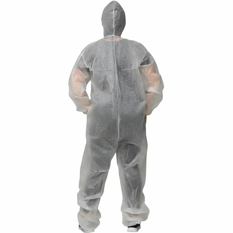 Комбинезон одноразовый с капюшоном Каспер белый 45 г/кв. м (размер 52-54, XL)