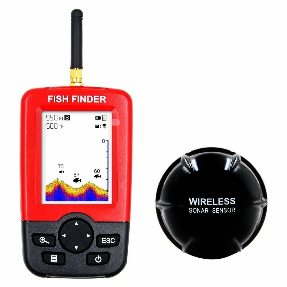 Беспроводной эхолот Fish finder можно использовать с лодками-приманками