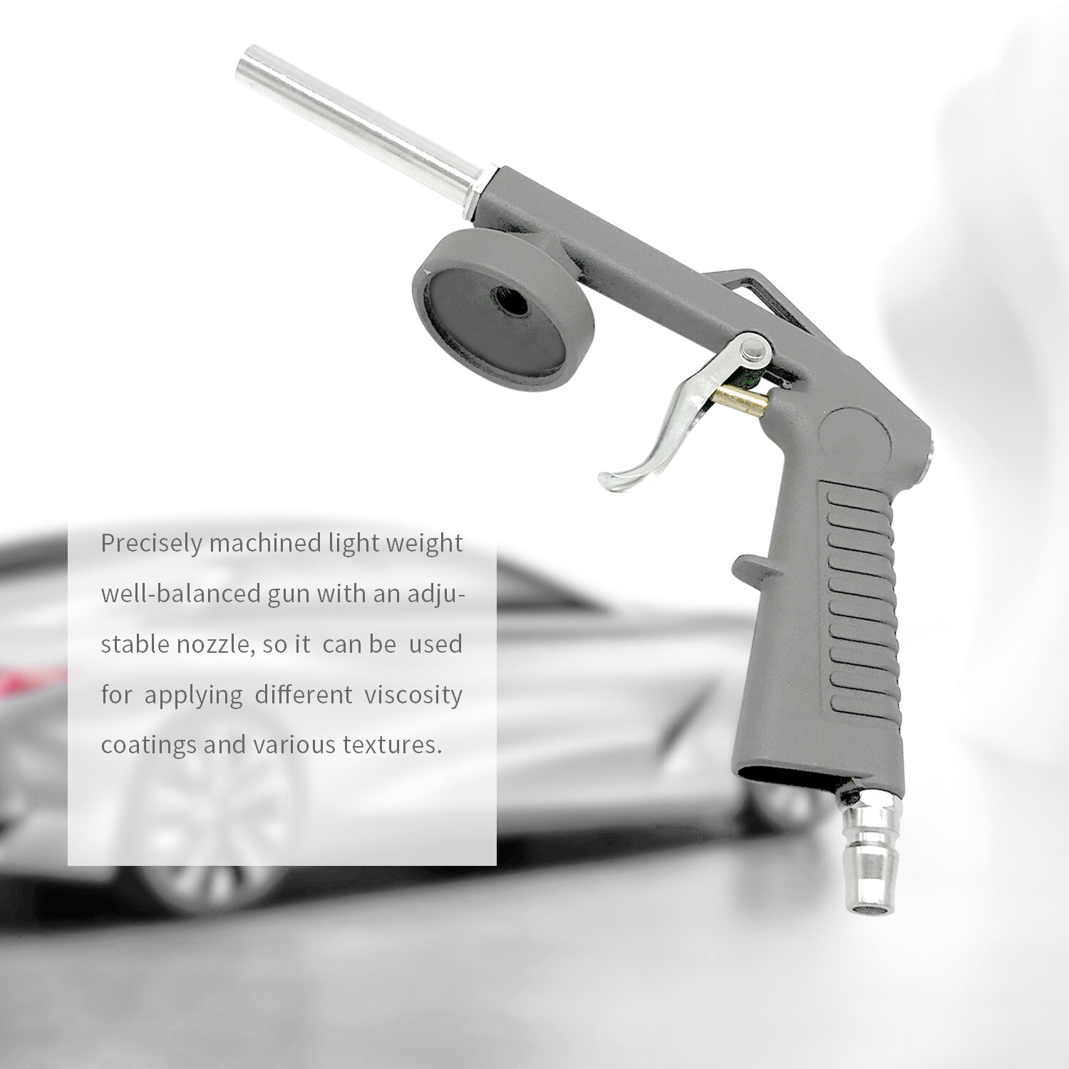 Воздушный распылитель грунтовки Аэрограф Краска для автомобильного шасси Клеевой пистолет Алюминиевый сплав Портативный пескоструйный пистолет-распылитель песка