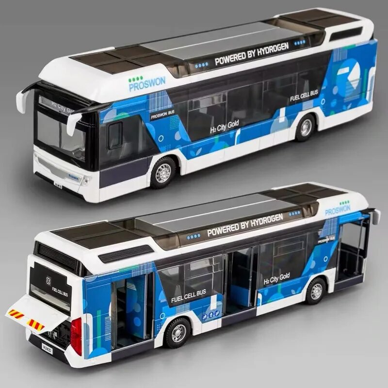 Электрический автобус из металла 1:32 Blue