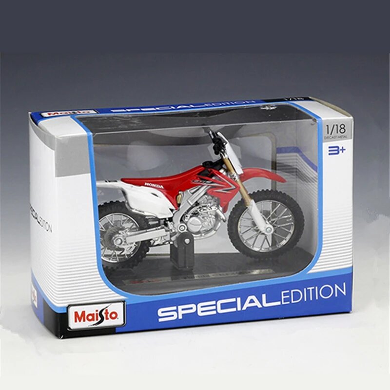 Maisto 1:18 HONDA CR250R металлический гоночный мотоцикл CRF450R retail box