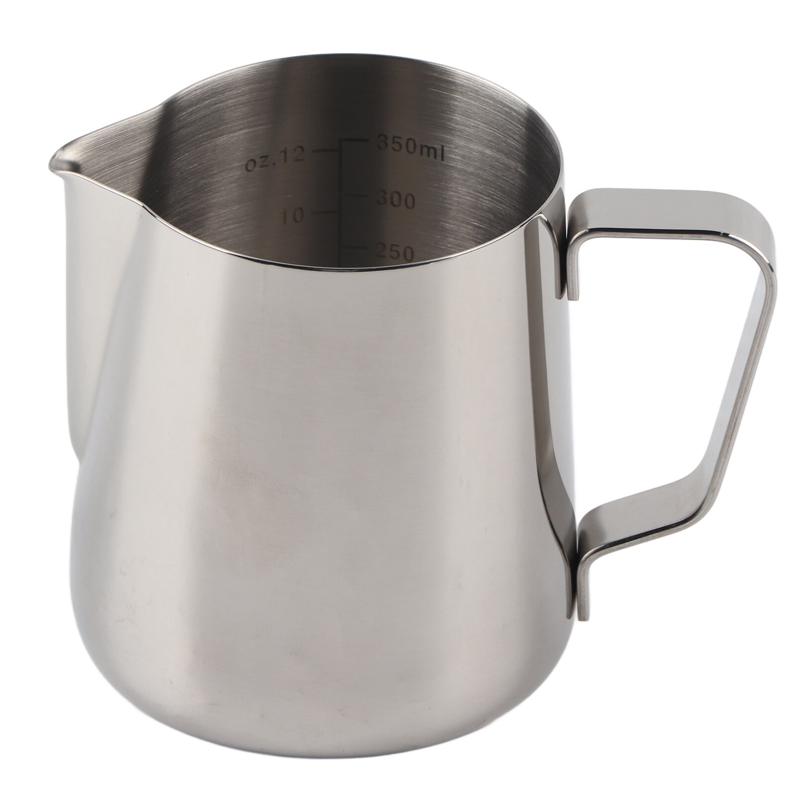 Stainless Steel Frothing Cup Pointed Spout Coffee Jug Milk Pitcher with Scale400ml