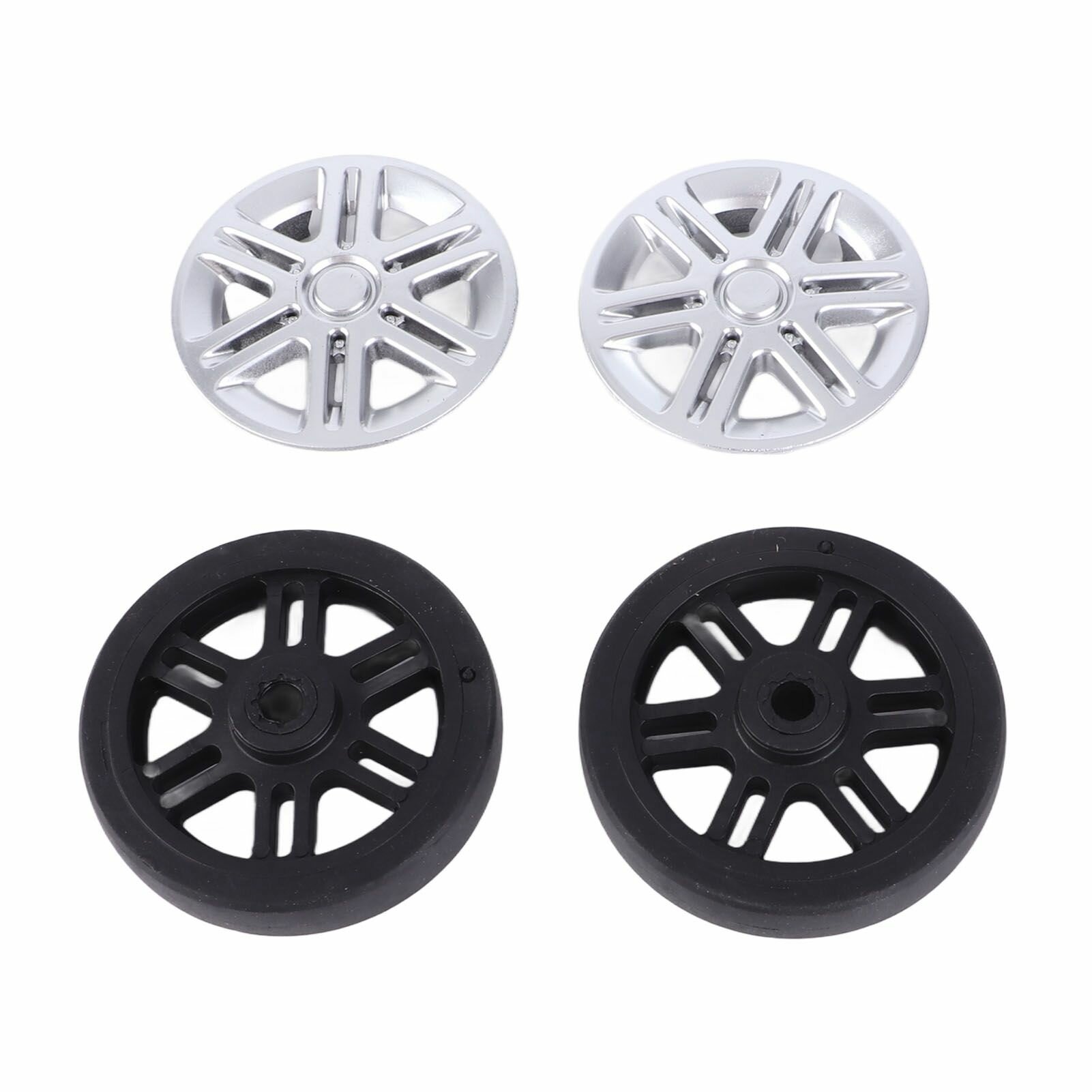 4 комплекта колес для ремонта чемодана с чехлами, сменные колесики из ПВХ, тележка для багажника