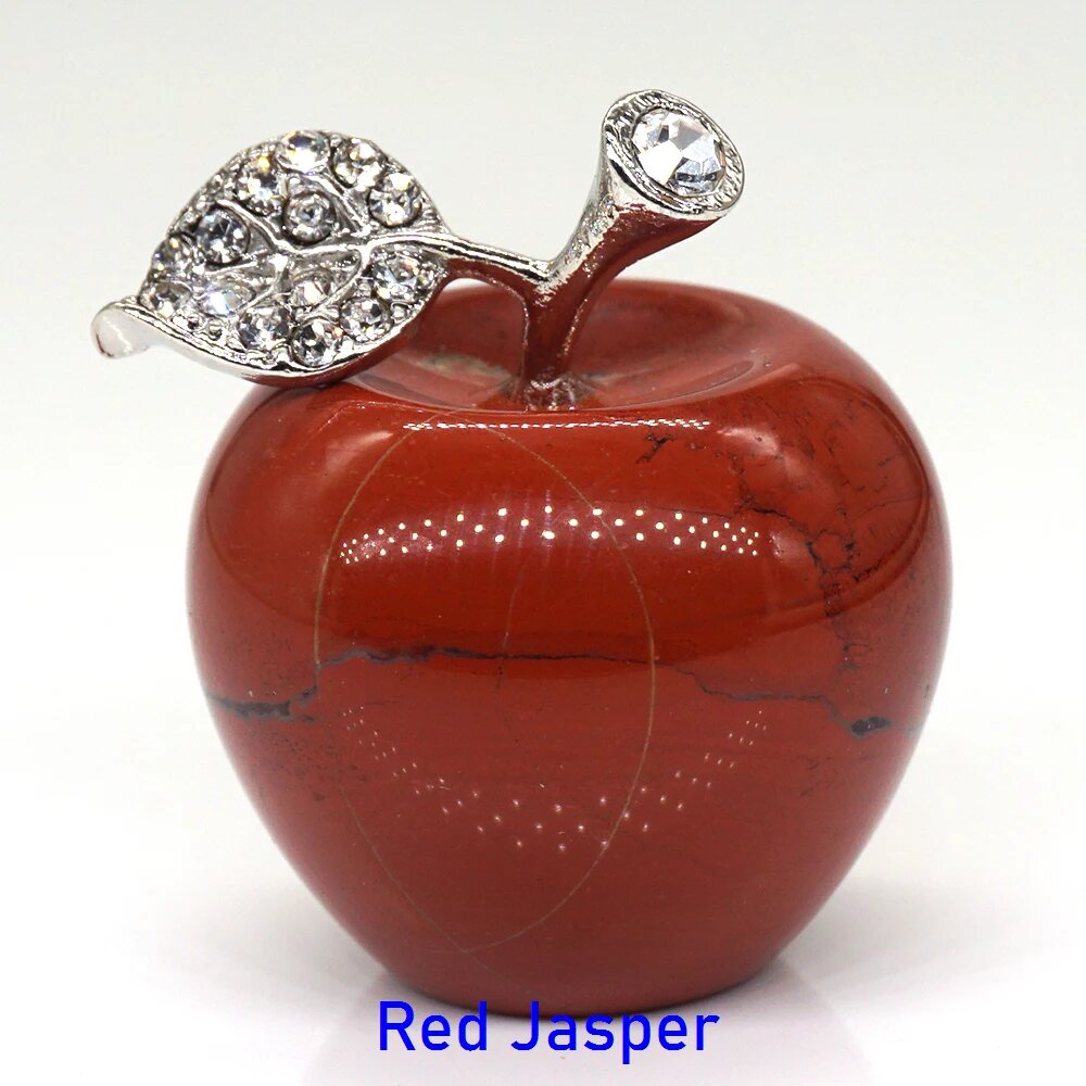 Статуя яблока из камня 30 мм 1 PCS, Red Jasper