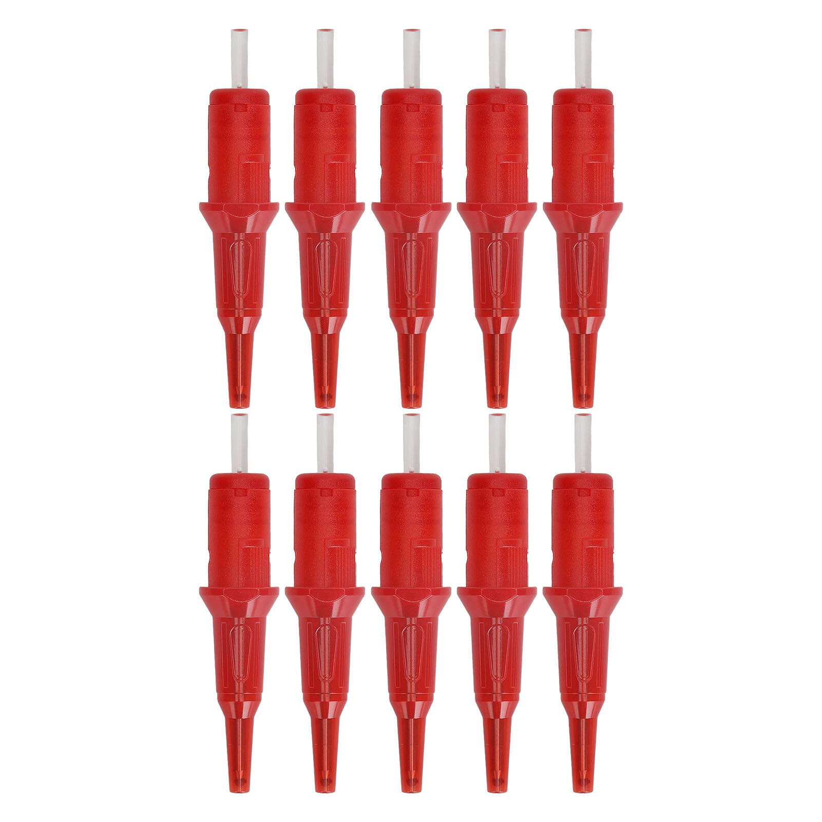10 шт, 2 мл, картриджи для шариковой ручки для татуировки, 0,5 мм, картриджи для шариковой ручки, иглы для татуировки для начинающих, красные