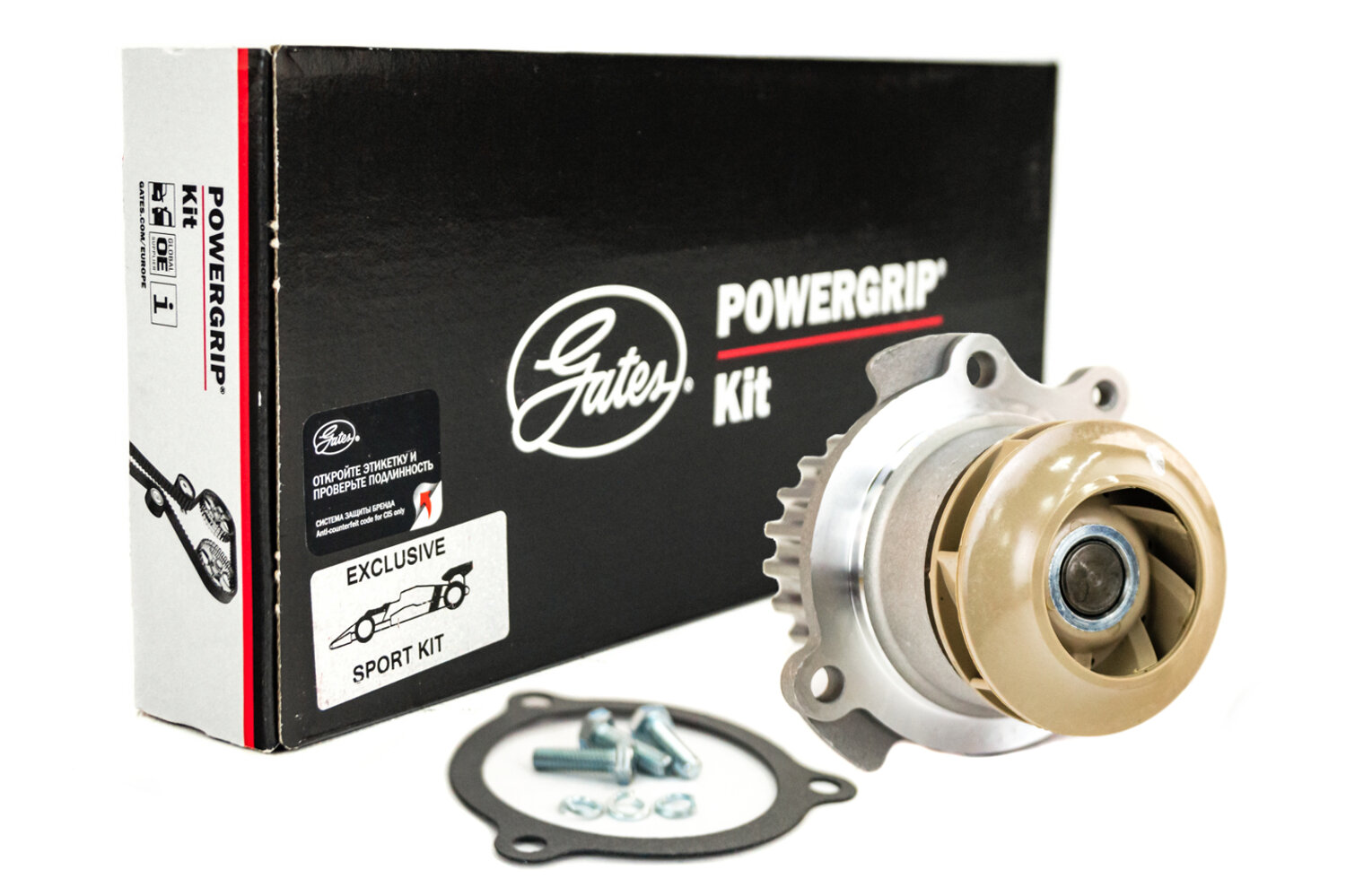 Усиленный комплект ремня ГРМ GATES с помпой Luzar Turbo образца 2112 для 16-клапанных ВАЗ 2110-2112, 2113, 2114