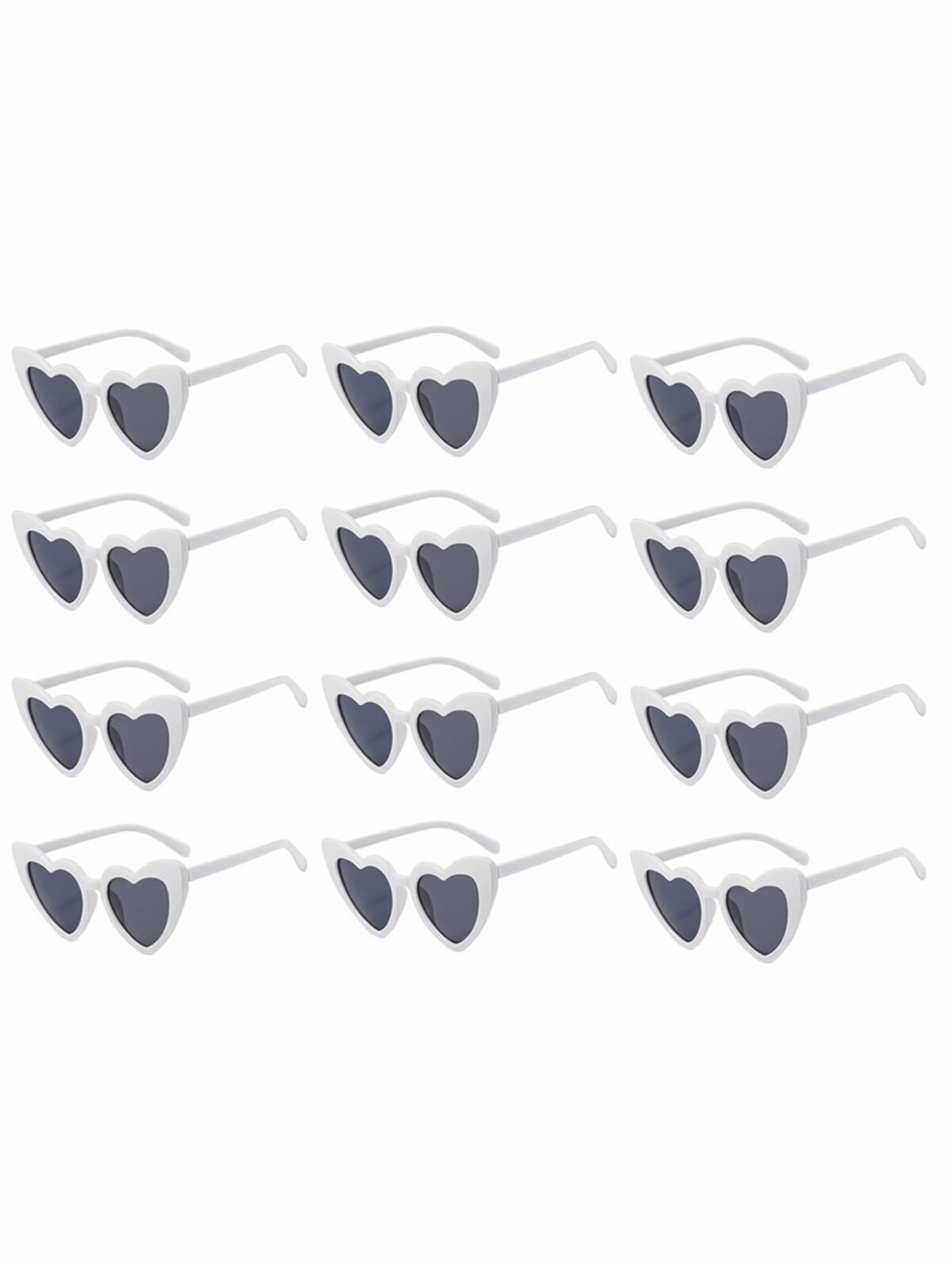 Свадебные солнцезащитные очки в форме сердца, очки для холостяков, подарки для подружек невесты и друзей жениха, белые