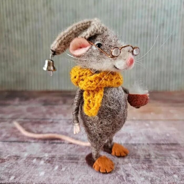 Елочная игрушка 10 см Животные хаки 1 шт. Сяоцю кукла из хлопка